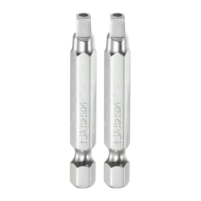 SQ4 Magnetic Security Square Screwdriver Bit 1/4" Hex Shank 2" Length ...