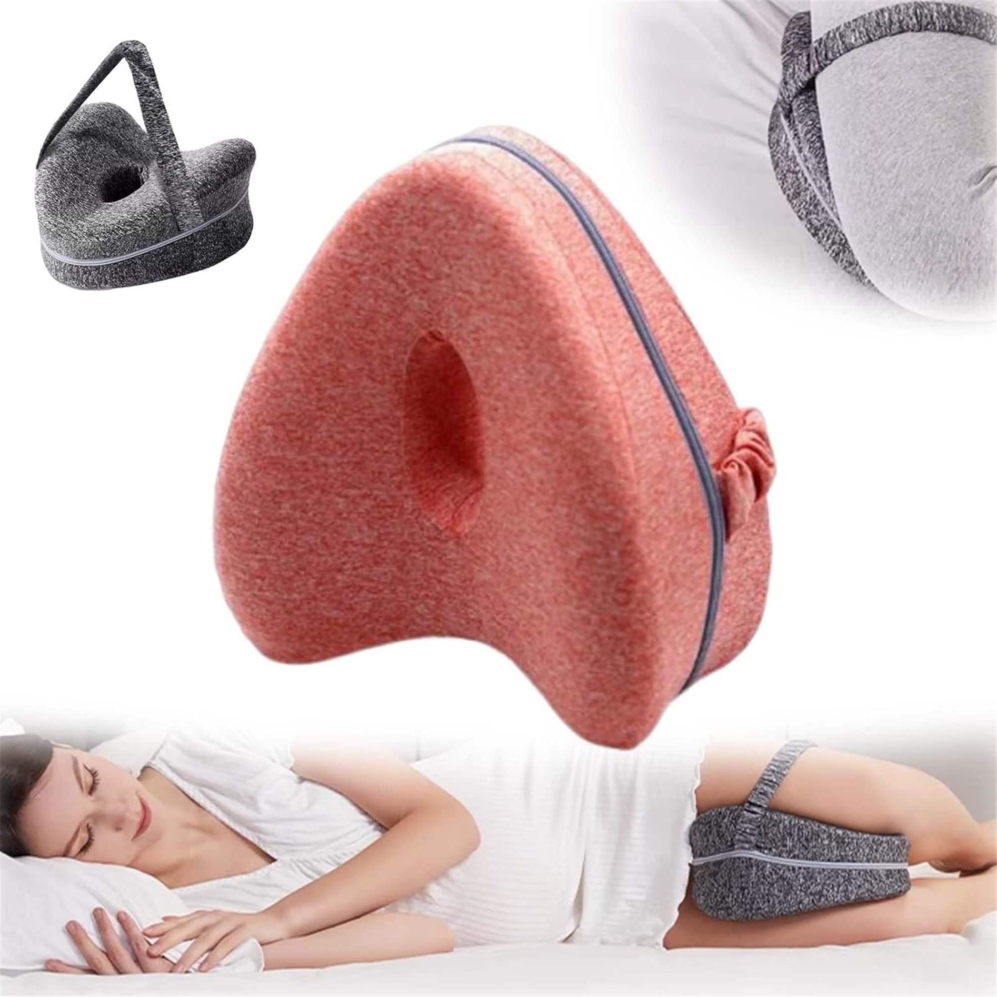 SQDWYGG Alignment Pillows for Side Sleepers, Hip Alignment Pillow with Adjustable Strap, Heart ...