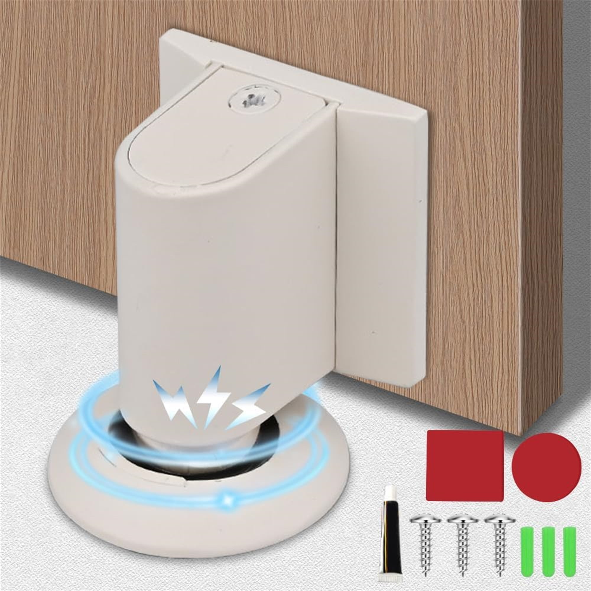 SQDWYGG Door Wedge Stopper, 2025 New Magnetic Doors Stoppers for Bottom of Door, No Drill ...