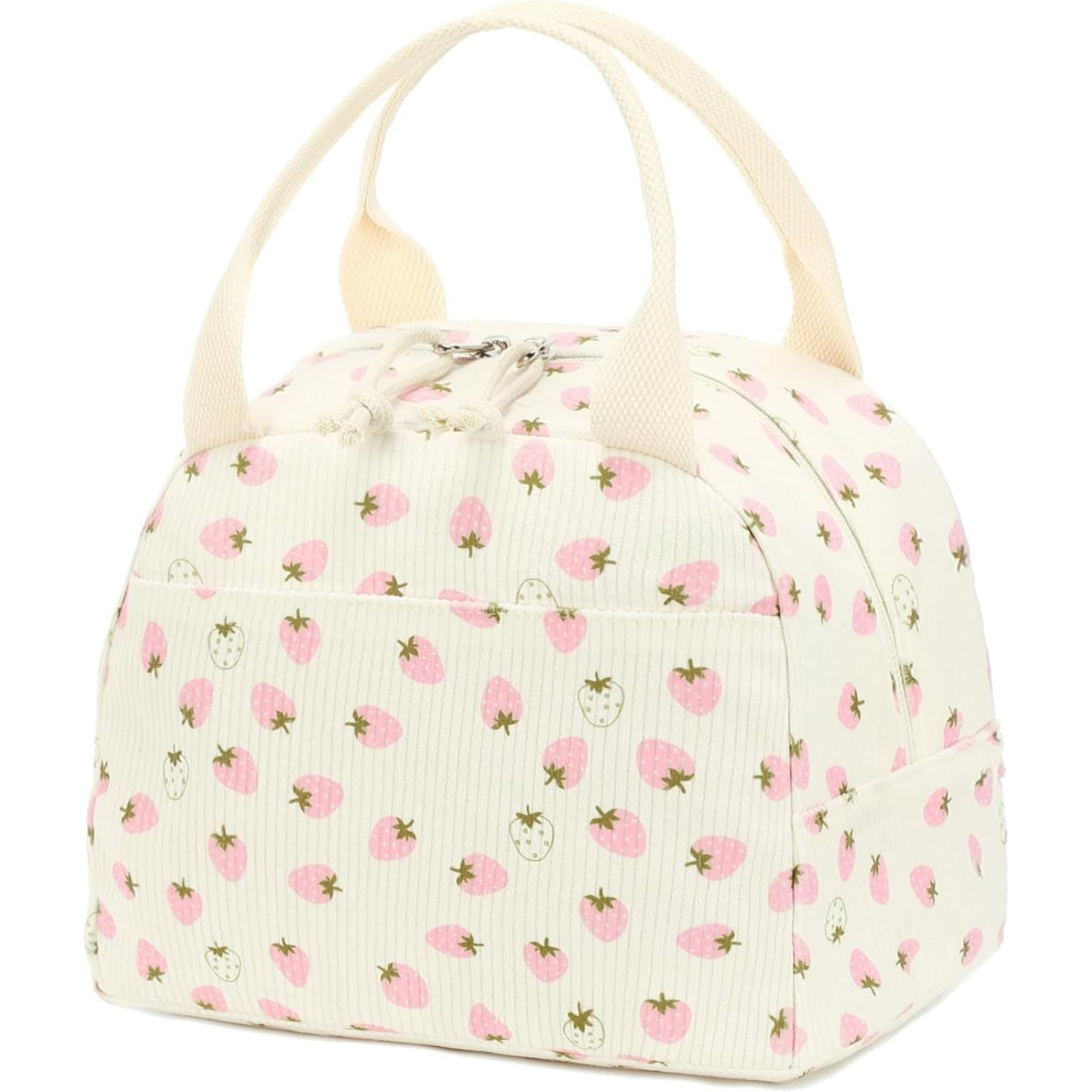 SQDWYGG Lunch Bag Cute Corduroy Lunch Handbag Reusable Insulated Lunch ...