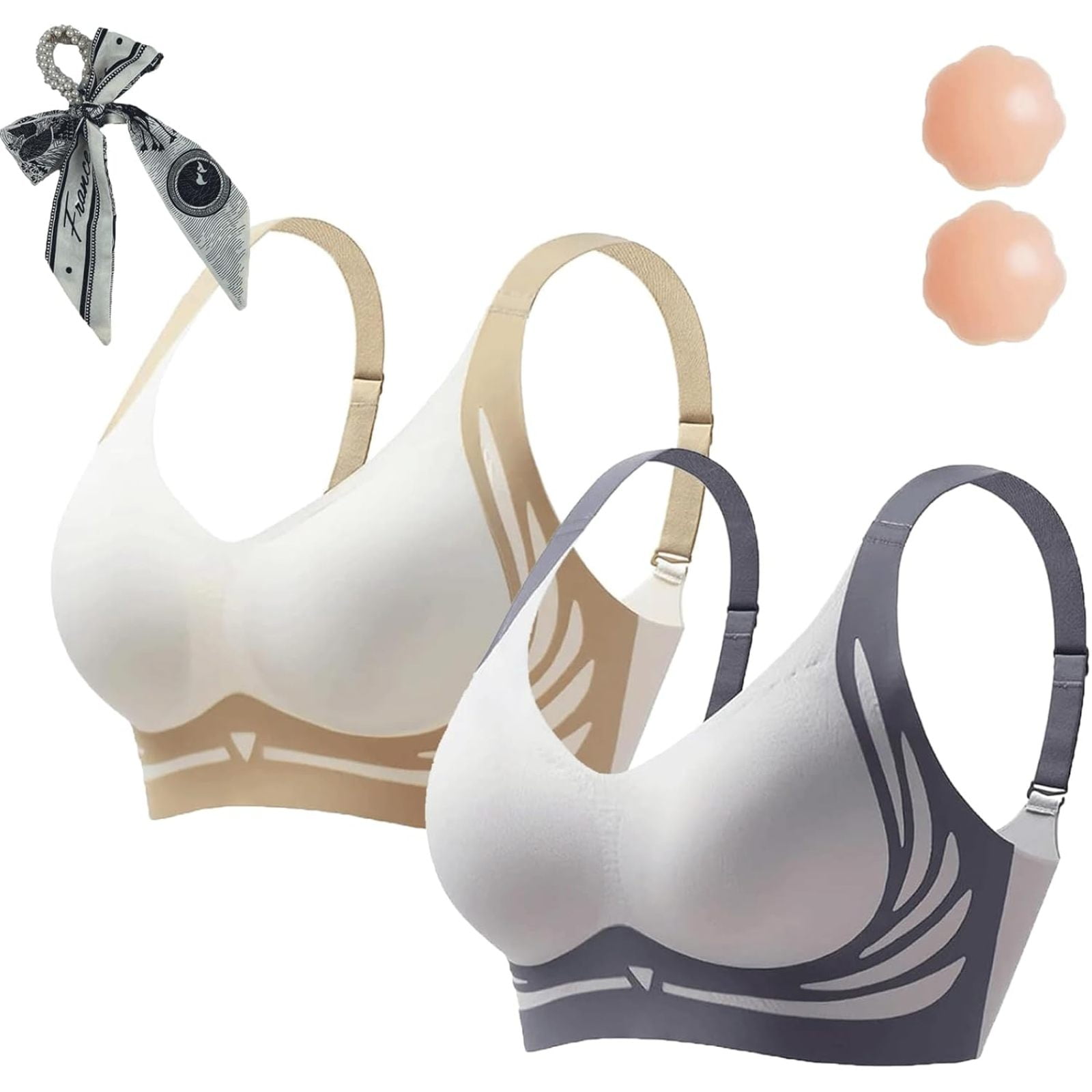 SQDWYGUO Eversocute Bra,Dawncog Bra Super Gather Bra Wireless Push-Up ...