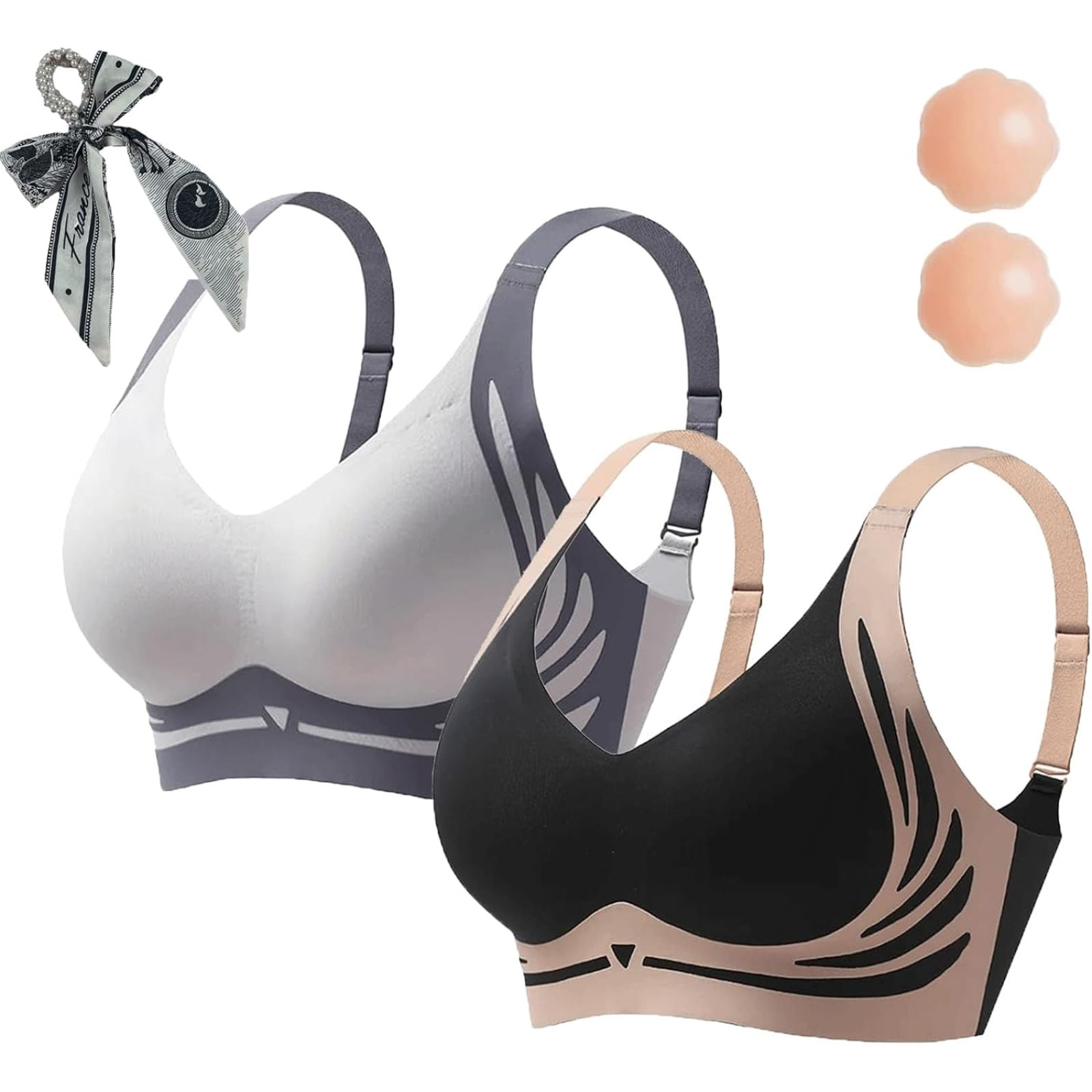 SQDWYGUO Eversocute Bra,Dawncog Bra Super Gather Bra Wireless Push-Up ...
