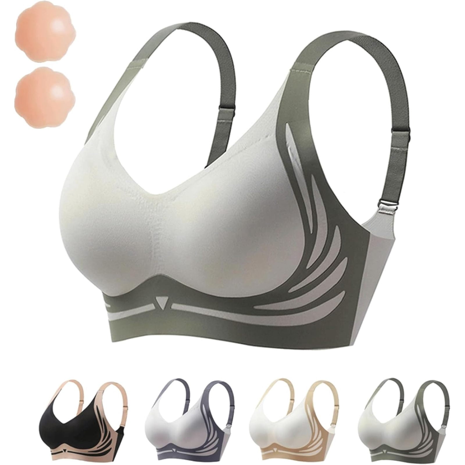 SQDWYGUO Eversocute Bra,Dawncog Bra Super Gather Bra Wireless Push-Up ...
