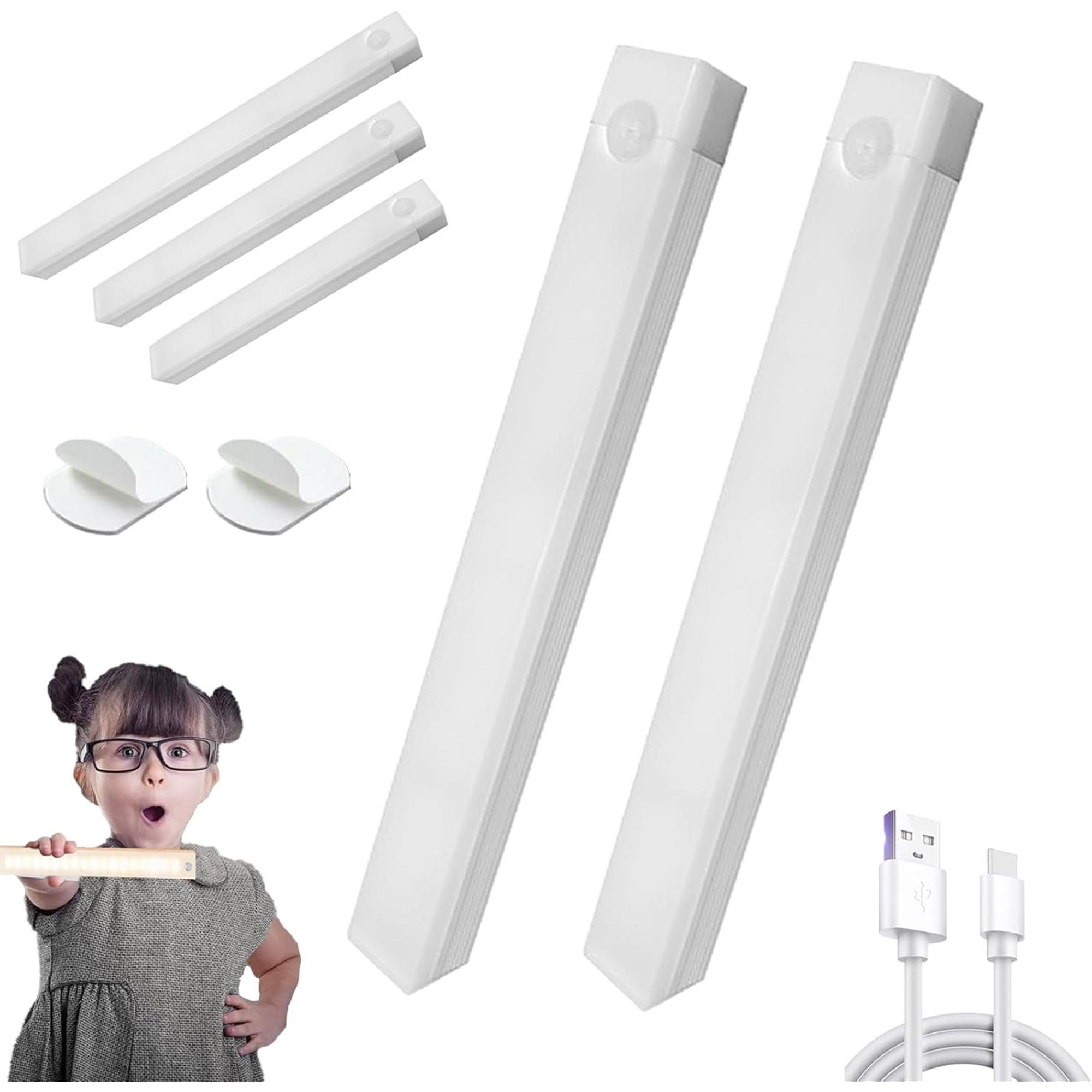 SQDWYGUO Punch-free Smart Sensor Magnetic Rechargeable LED Lights ...