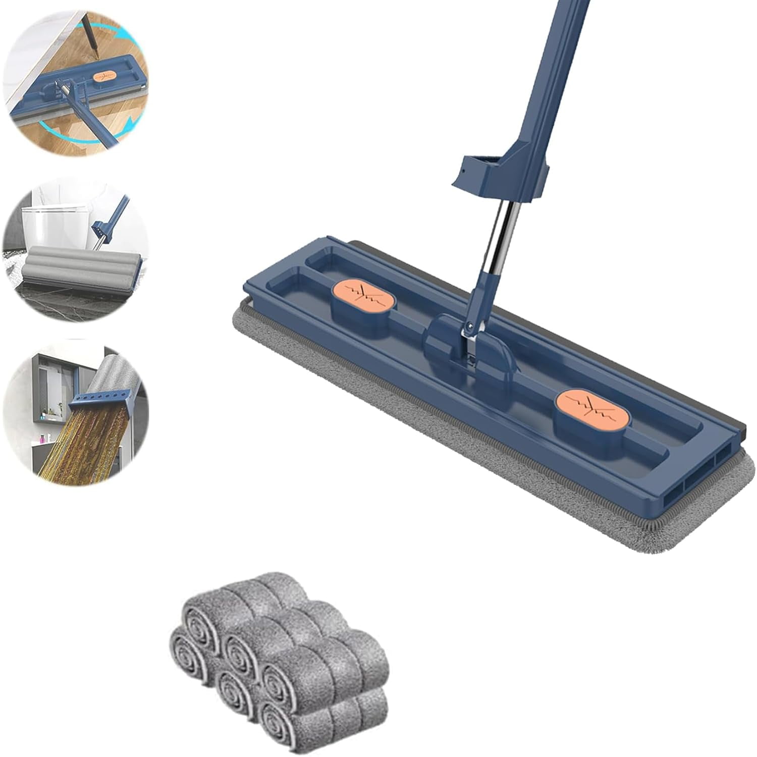 SQDWYGUO Streamline Mop, 24New Style Large Flat Mop with Bucket ...