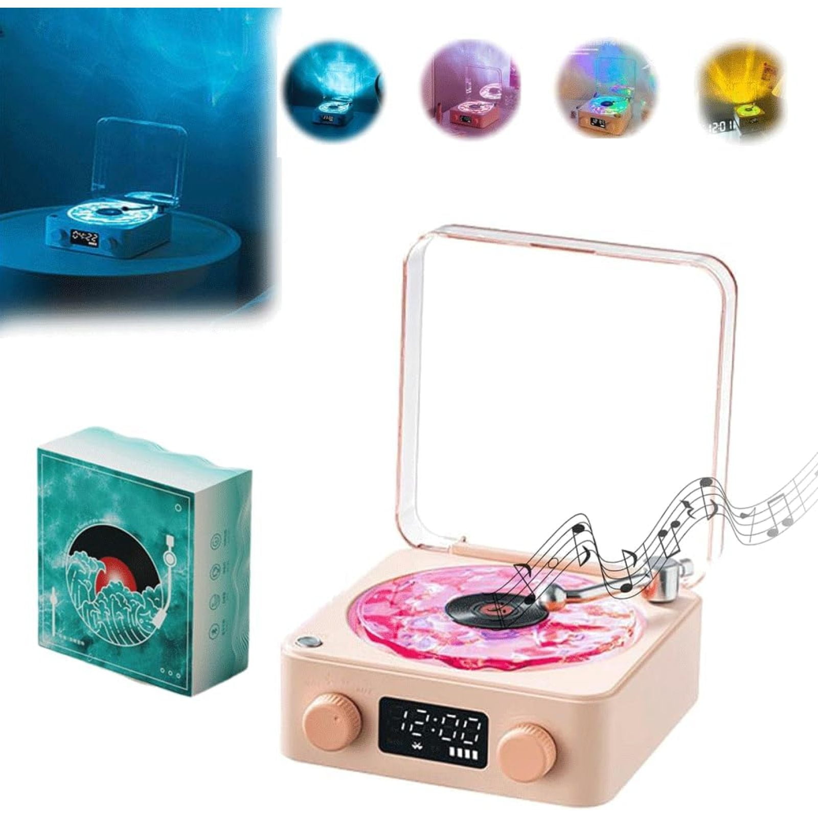 SQDWYGUO Waves Vinyl Player, Waves Vinyl Bluetooth Speaker With ...