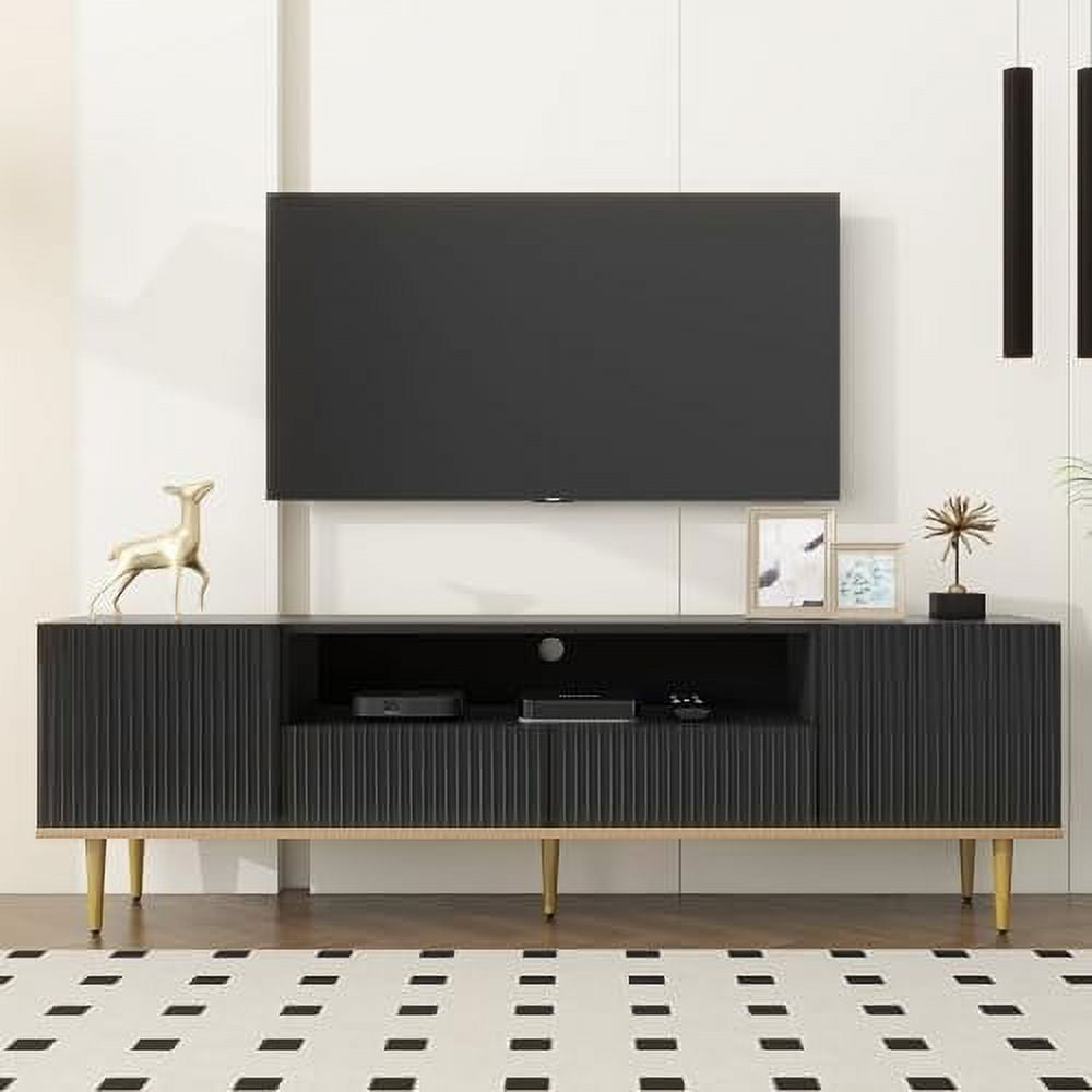 SQFHV TV Stand for 70+ Inch TV Entertainment Center TV Media Console ...