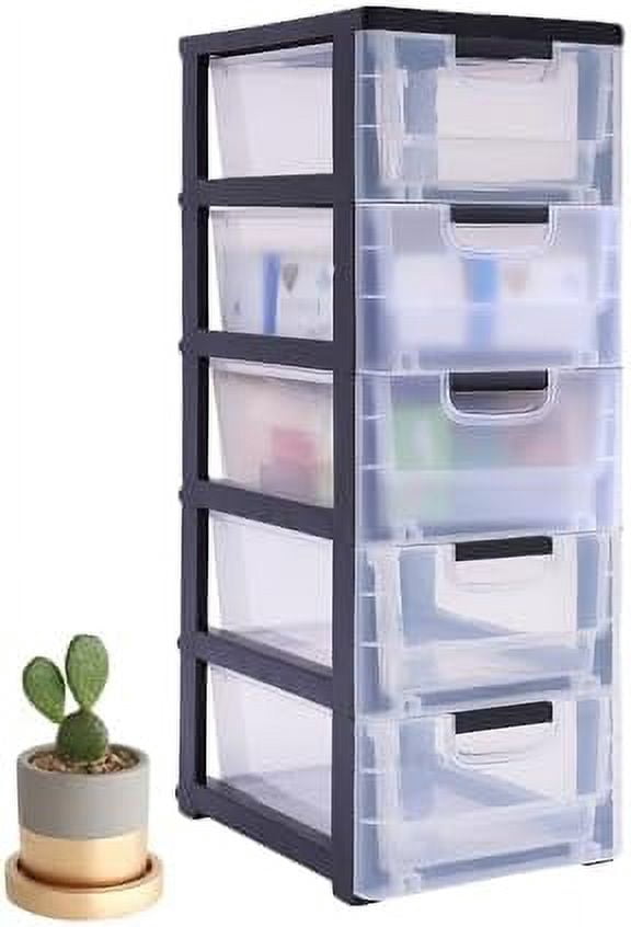 SQGFE Plastic Drawers Dresser Cabinet with 6 Drawers Closet Drawers ...