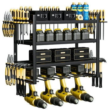 Coolnut Power Tool Organizer,8 Power Drill Holder Wall Mount,3 Layers ...
