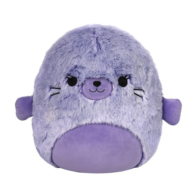 SQK - Squishmallows Medium Plush Pillow, 12 Inch Ellen - Purple Seal ...