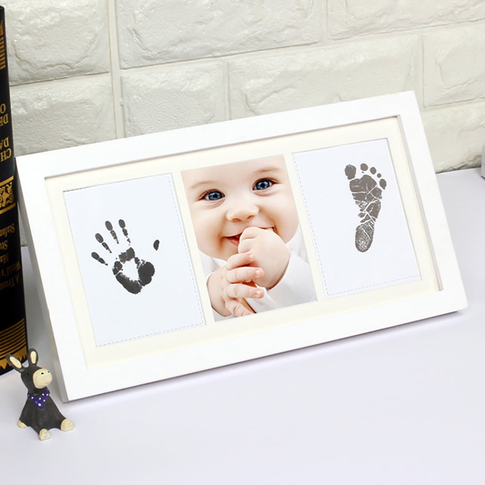 SQLEA Newborn Baby Handprint Footprint Photo Frame Kit Perfect Baby ...