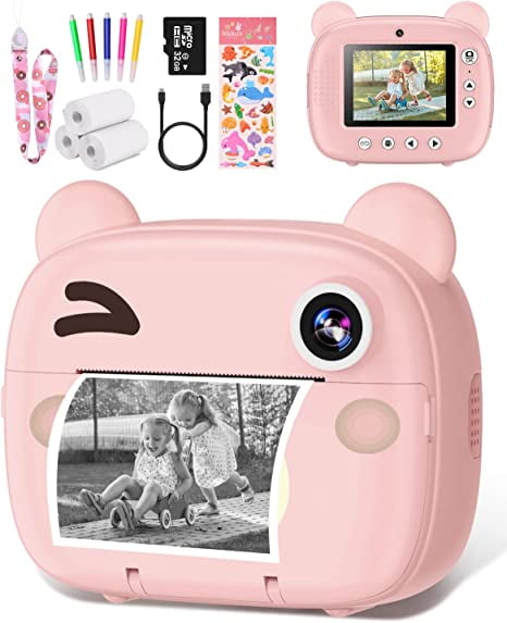 SQNOX Kids Camera, Instant Print Kids Camera with Recharge Cord ...
