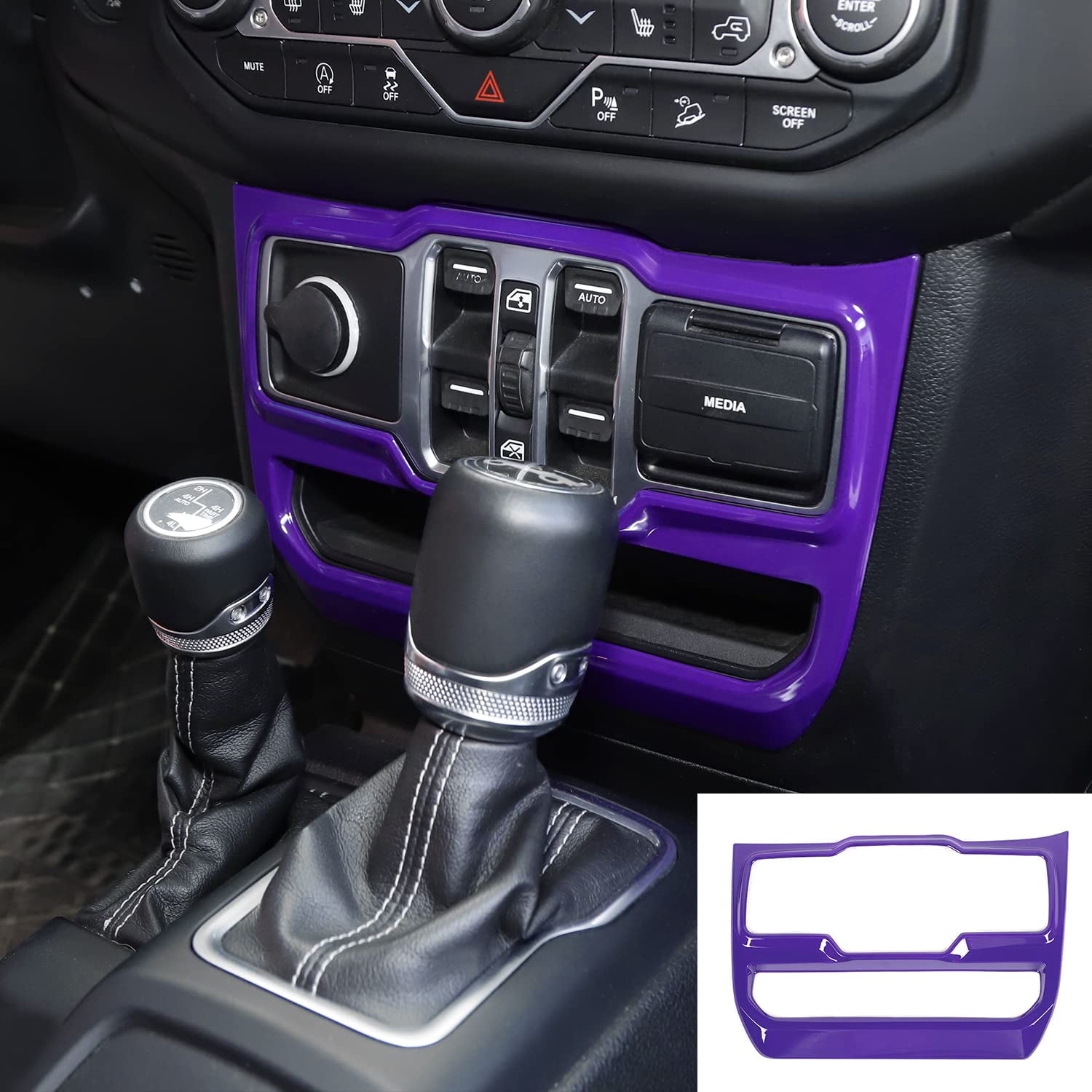 SQQP Dashboard Center Console Window Control Panel Trim Cover Fit for ...