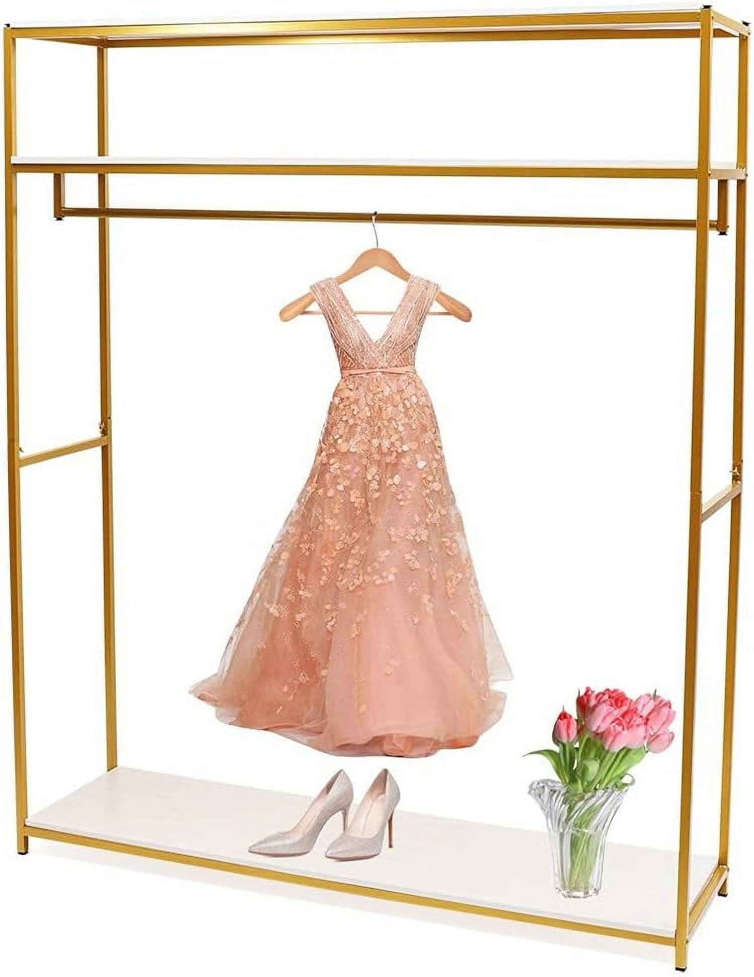 SQREDS 81" Garment Retail Gold Clothing Racks for Boutique Display ...
