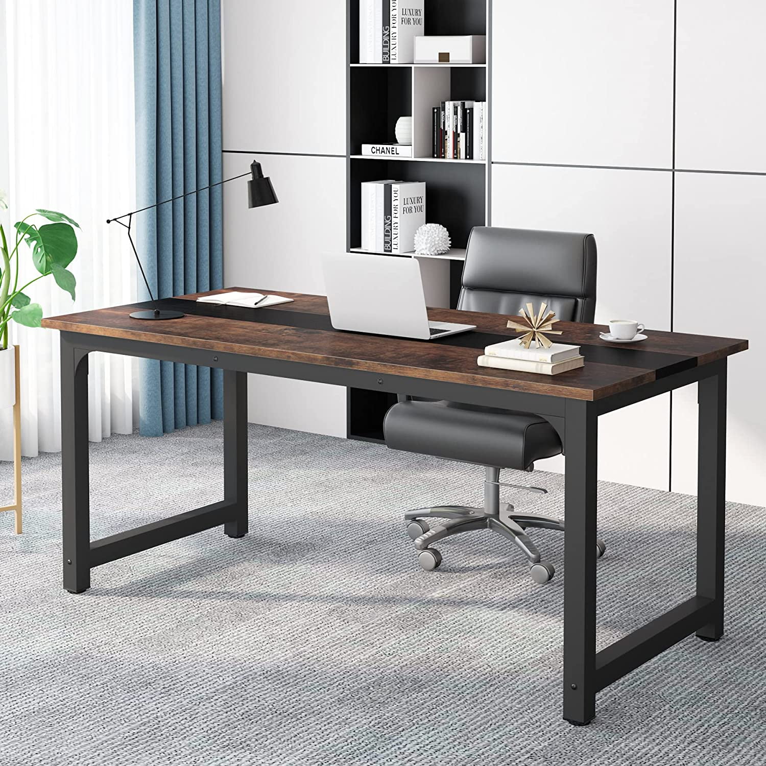 SQRFVC 63\u201DExecutive Desk Large Office Computer Desk with Thicken ...