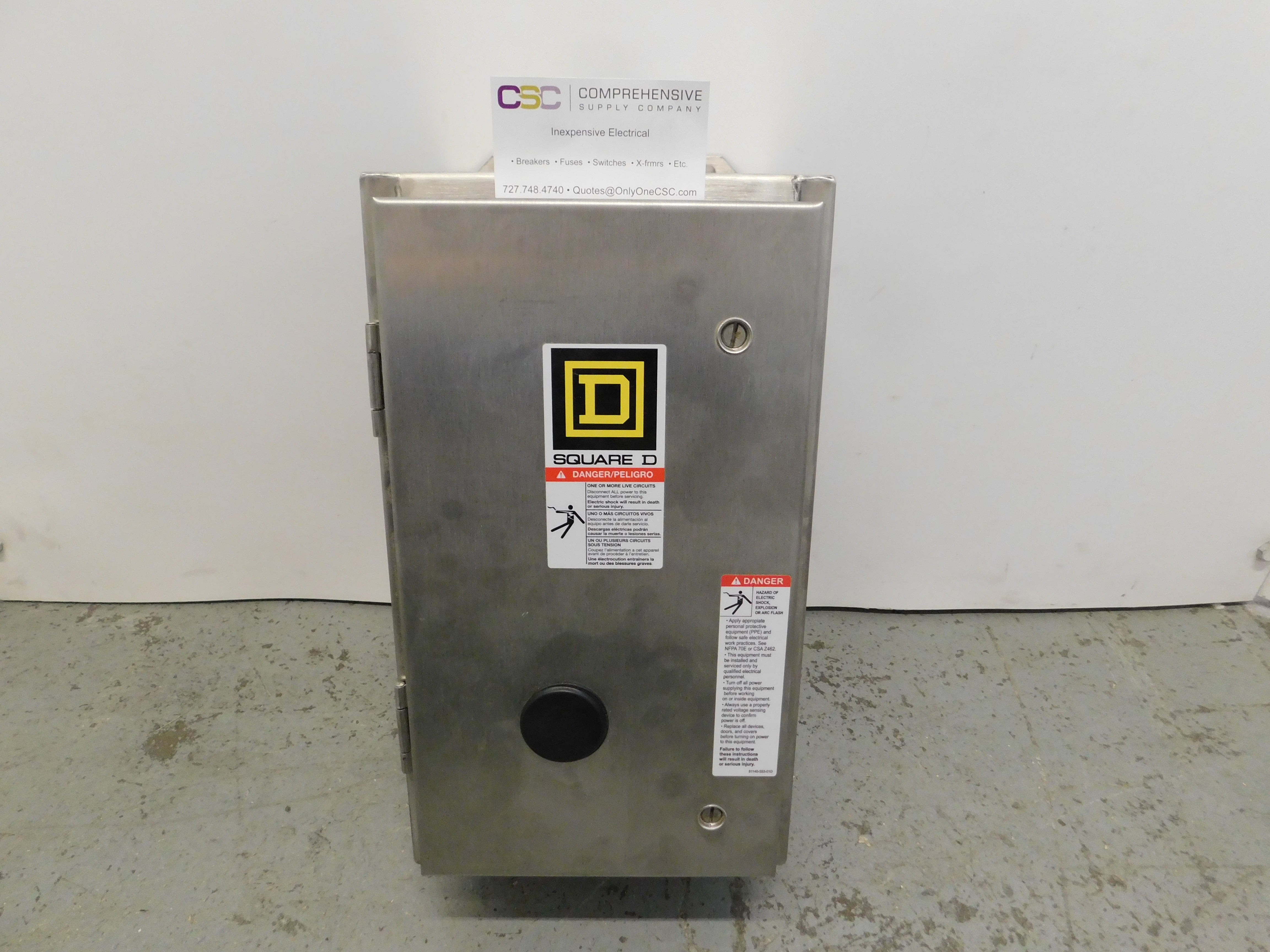 SQUARE D 30A AMP 12P POLE 600V ELECTRICALLY HELD LIGHTING CONTACTOR W ...