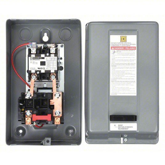 SQUARE D ELECTRIC MOTOR STARTER 7.5HP 40AMP 208-230V 1-PHASE 110 VOLTS ...