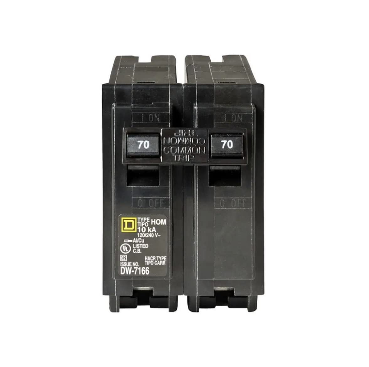 SQUARE D HOM270 2P 70A AMP 120/240V-AC Molded CASE Circuit Breaker ...
