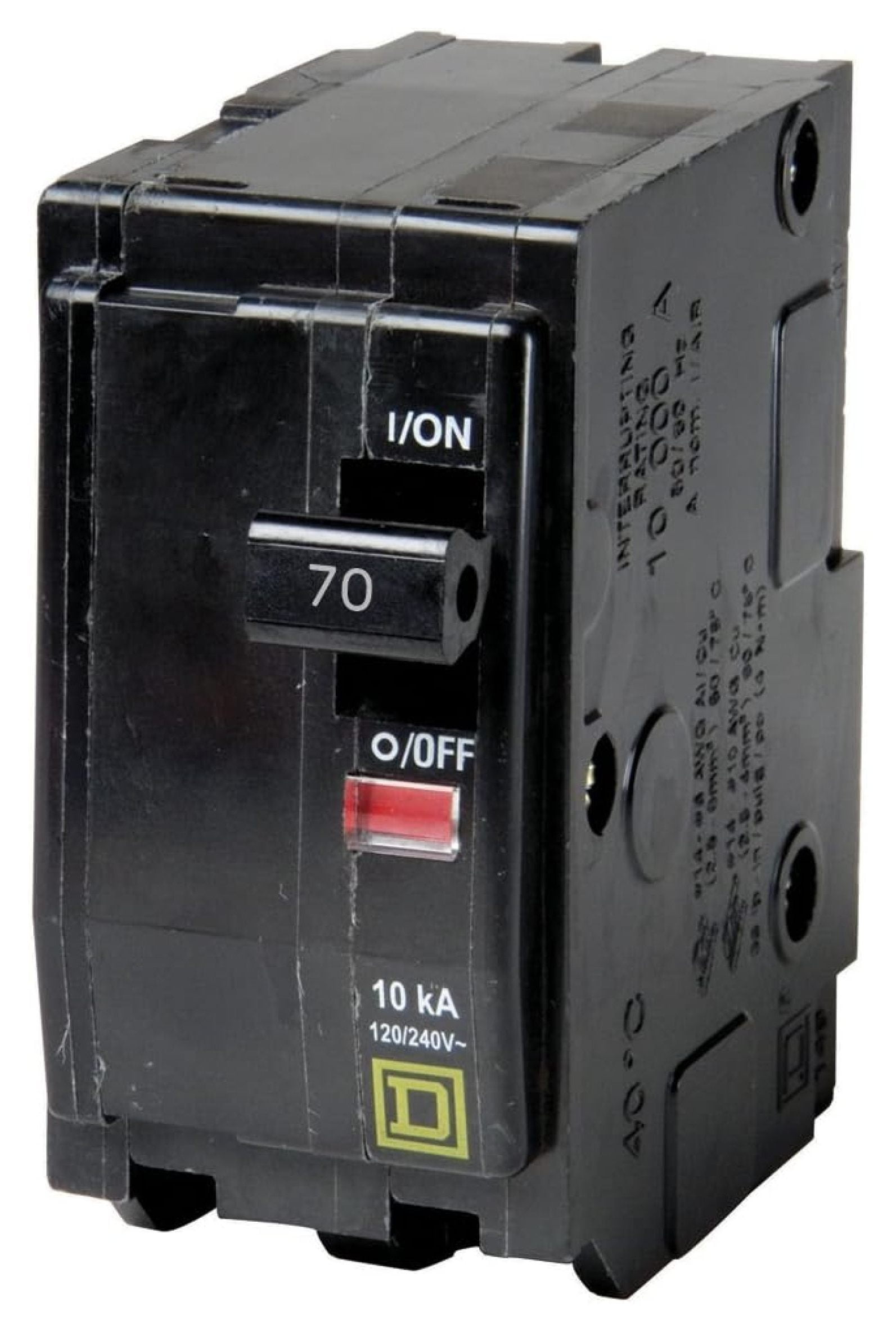 SQUARE D QO270 Circuit Breaker 70 Amp 2 Pole Thermal Magnetic Plug-On ...