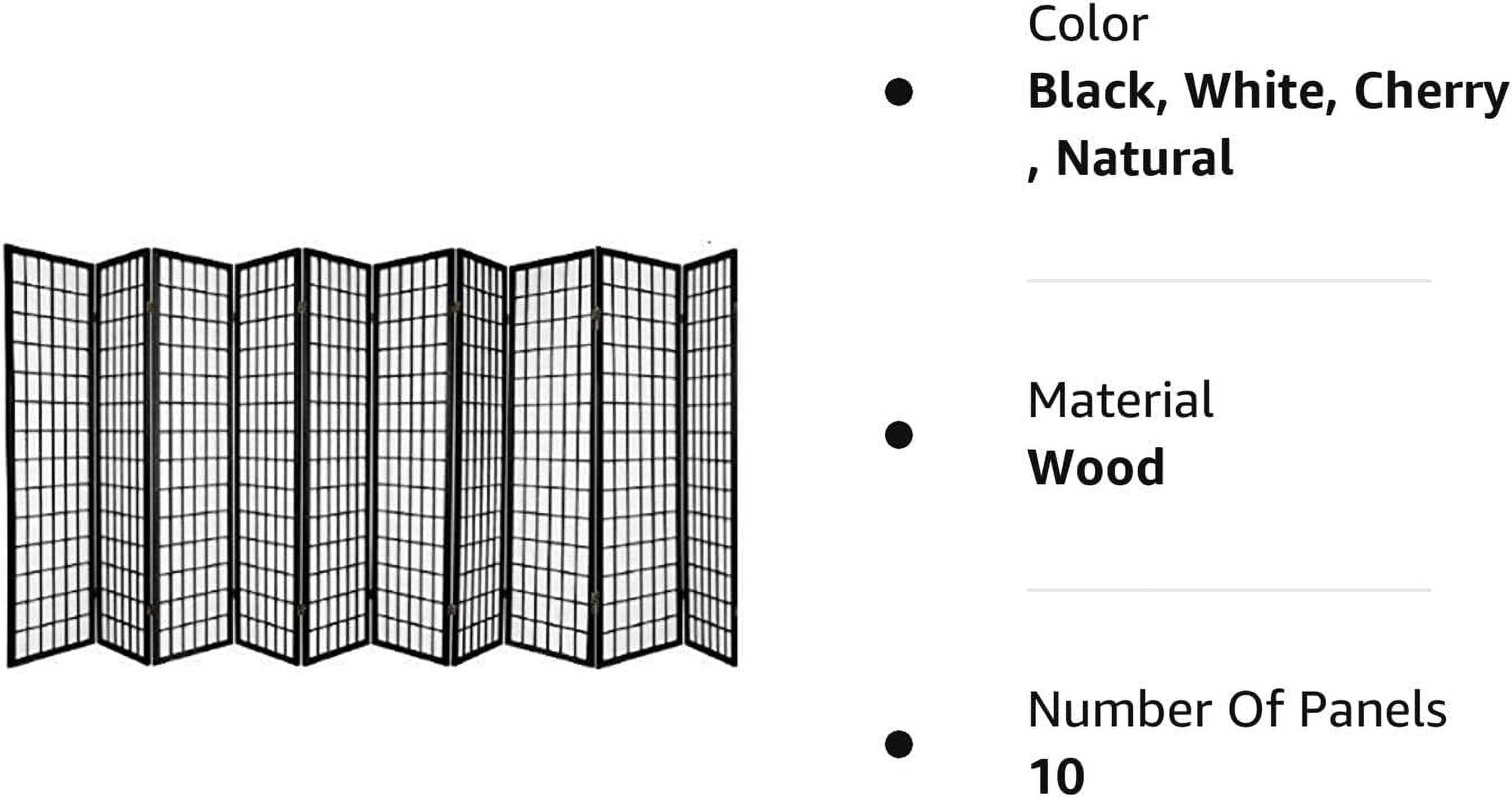 SQUARE FURNITURE Panel Shoji Screen Room Divider 3-10 Panel (4 Panel ...