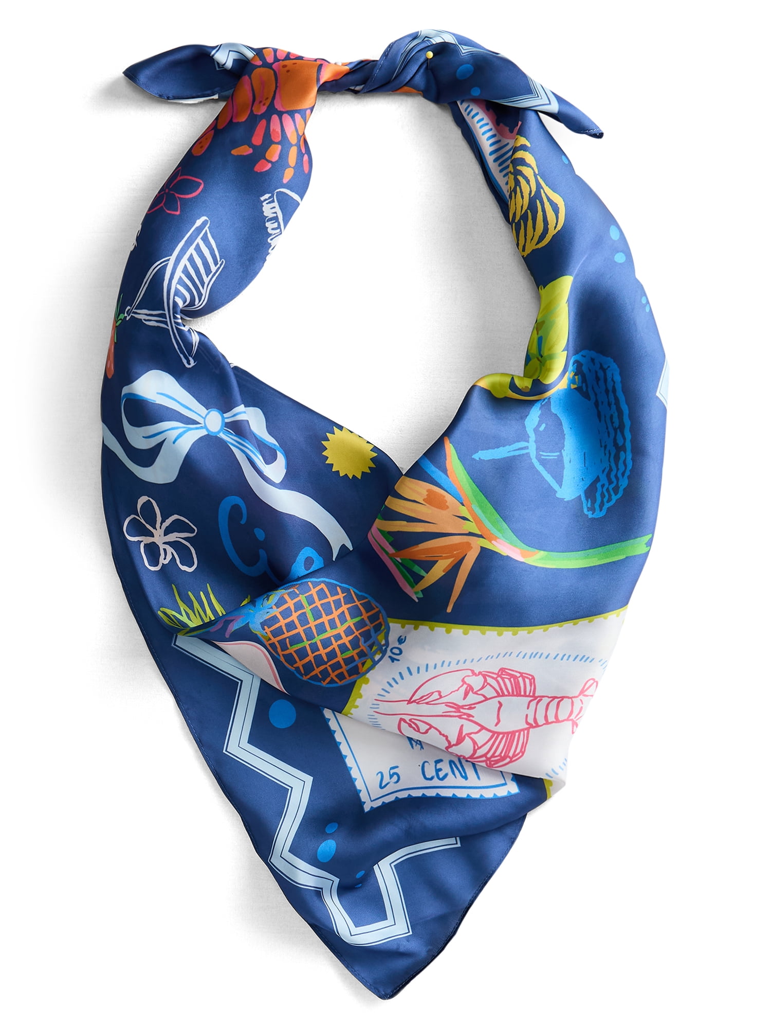 No Boundaries Printed Square Scarf, Women’s - Walmart.com