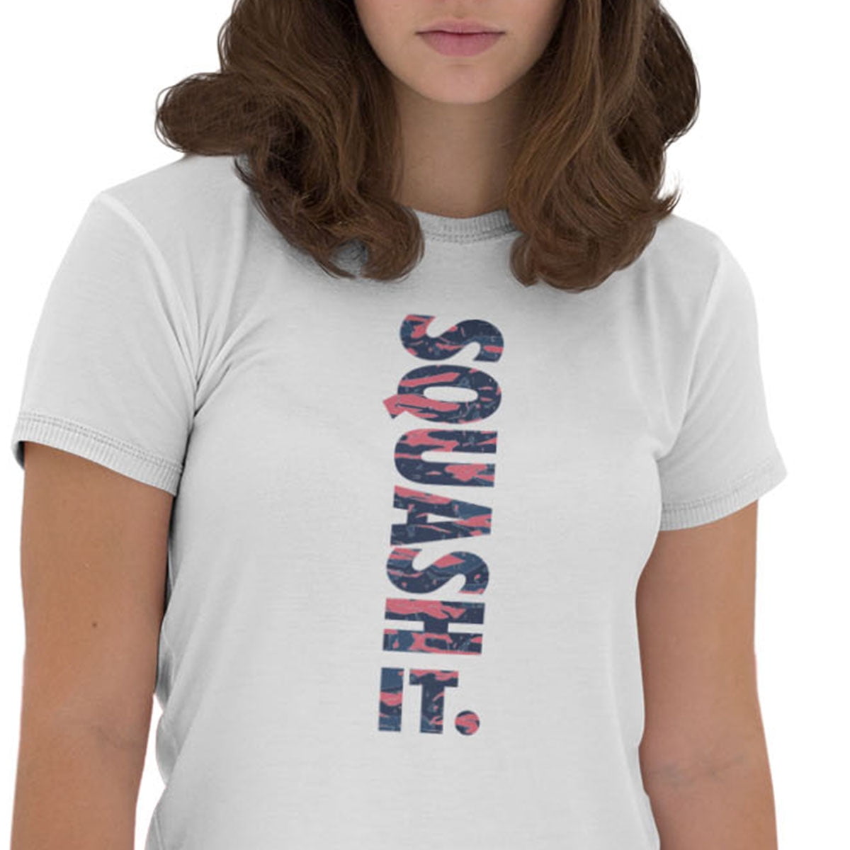 SQUASH IT. White T Shirt with Vertical Pink Camouflage - Walmart.com