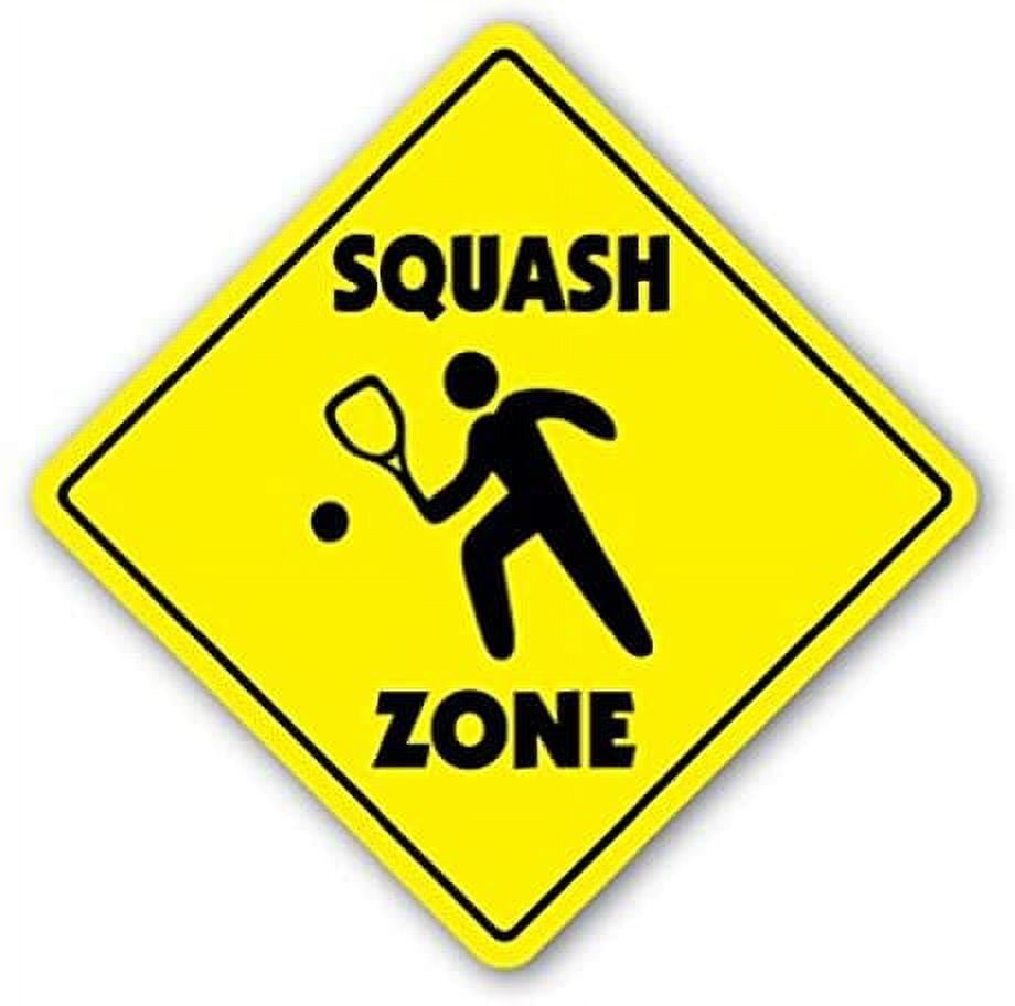 SQUASH ZONE Sign Novelty Gift Sport Game Team - Sticker Graphic - Auto ...