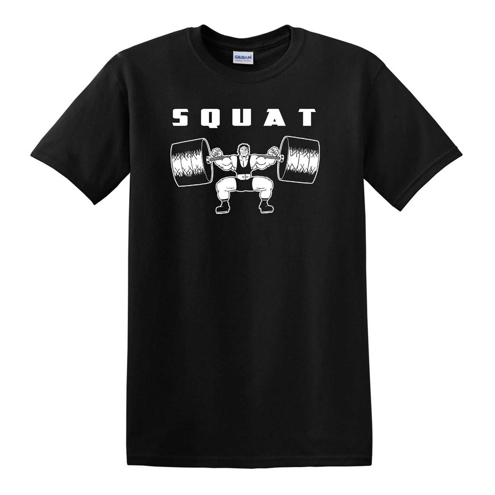 SQUAT Powerlifting T-shirt - Gym Bodybuilding Fitness Strongman ...
