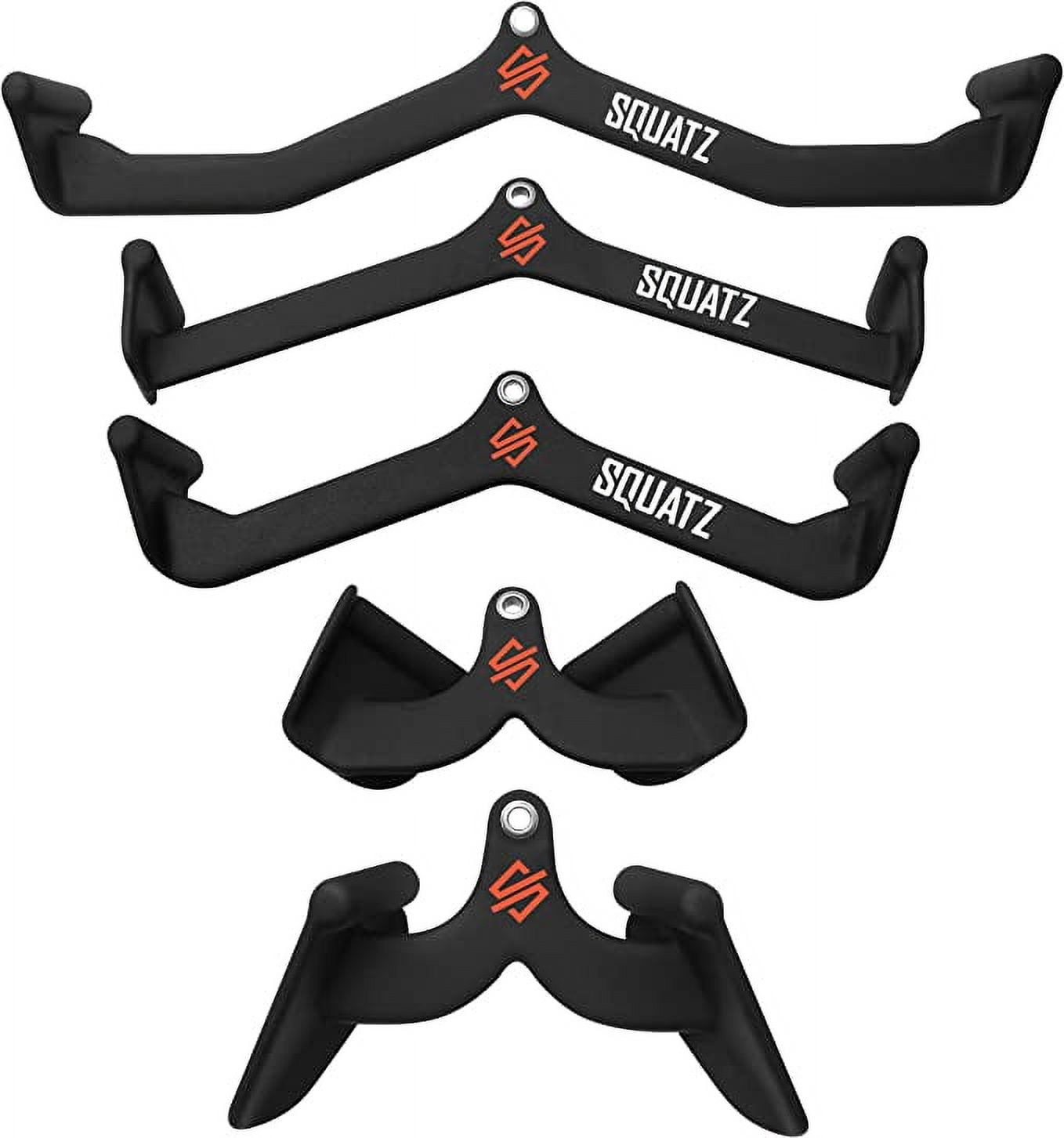 SQUATZ LAT Pull Down Bars - Cable Machine Attachment with Rubber Coated ...