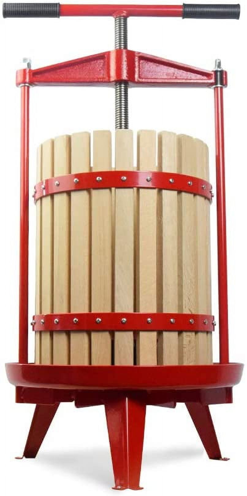 SQUEEZE master Fruit Wine Cider Press - Solid Wood Basket- 4.75 Gallon ...
