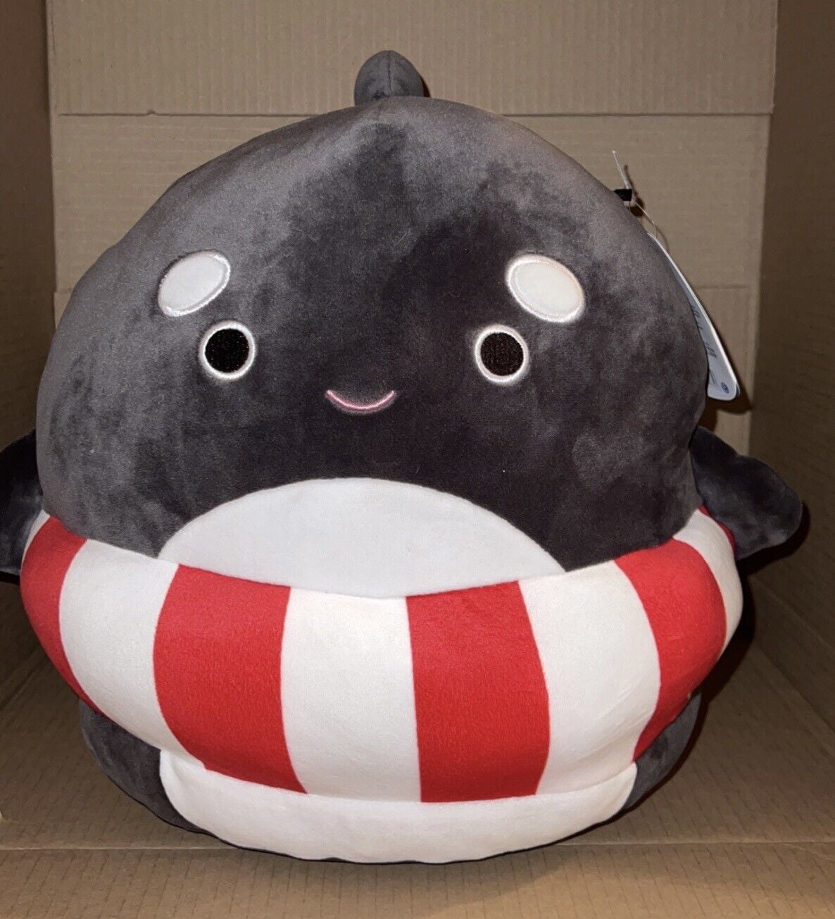 SQUISHMALLOW 12” Kai the Orca Whale Squishmallow Summer SWIM RING PLUSH ...
