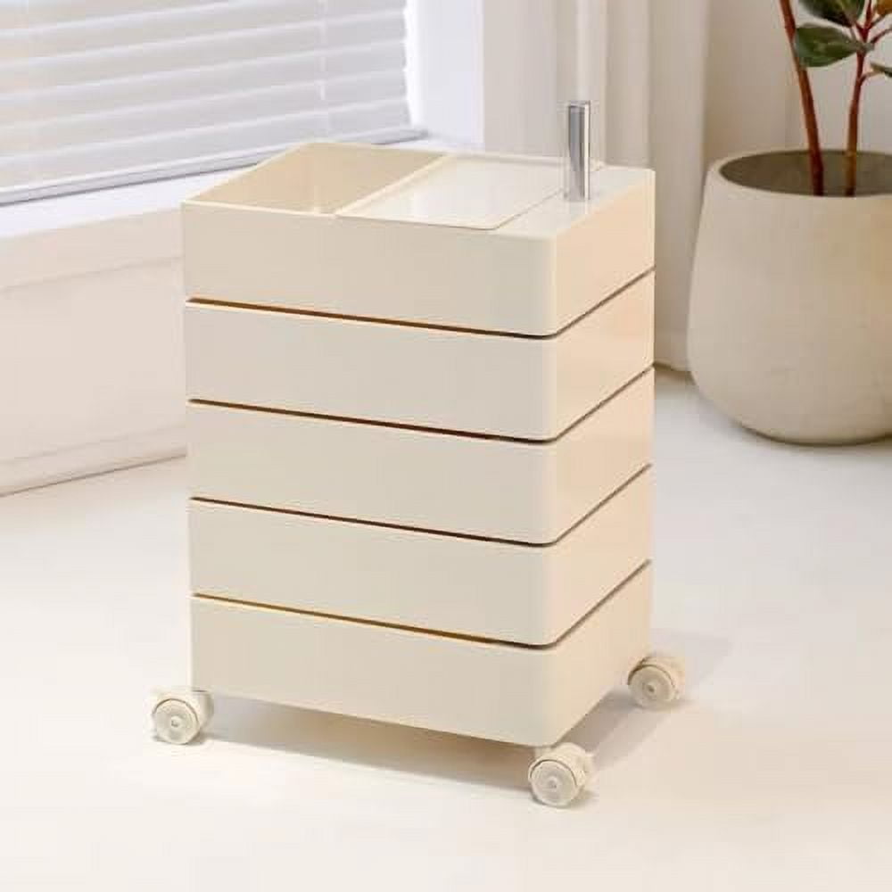 SQVGYU ° 7-Tier Rotating Drawers End Table for Bedroom Modern ...