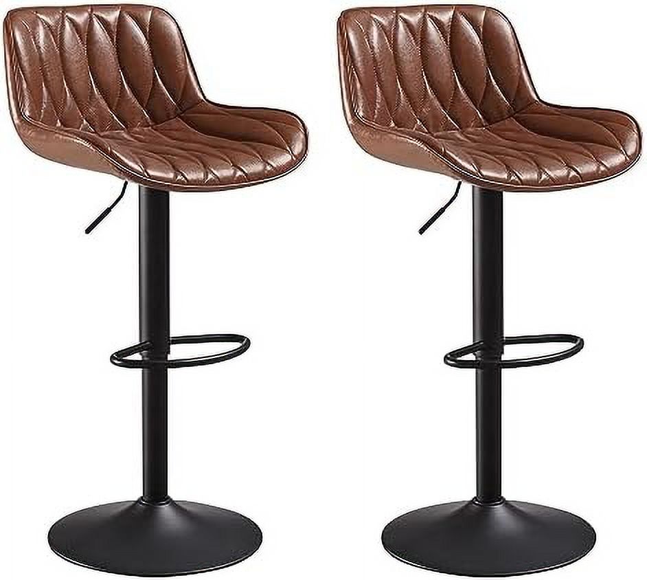 SQWERF Stools Morden Faux Leather Counter Height Stools with Back ...