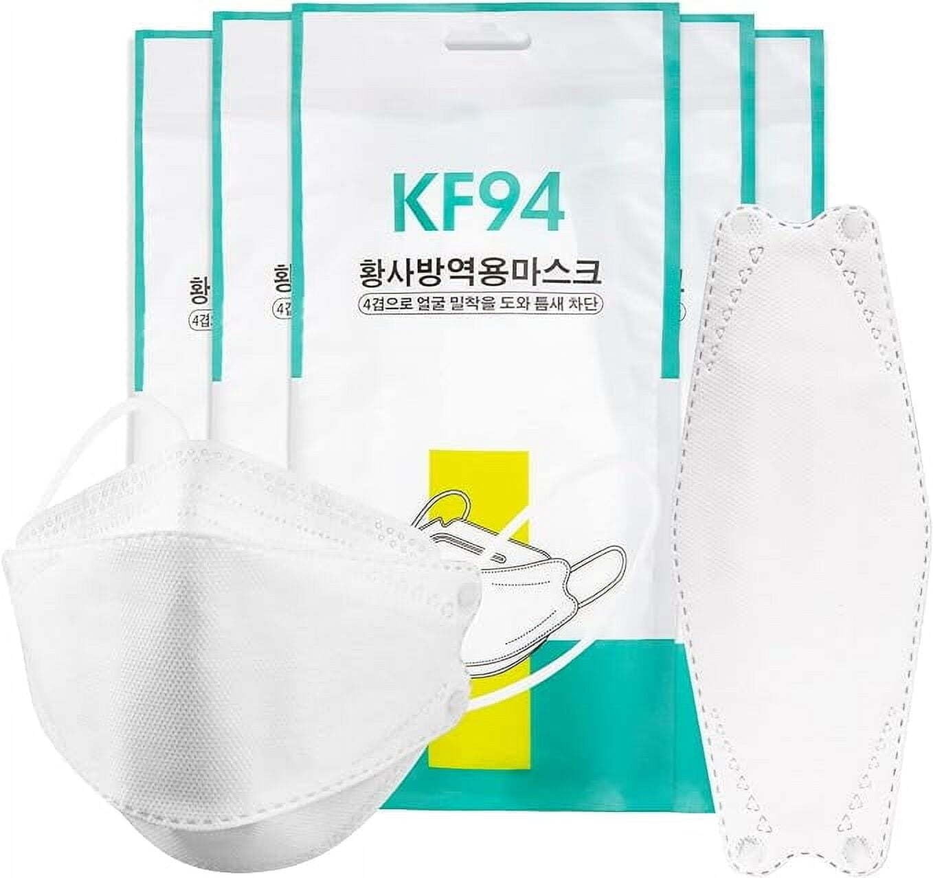 SR. 50PCS Disposable Face Masks Blue, KF94 Face Mask Korea Made for ...