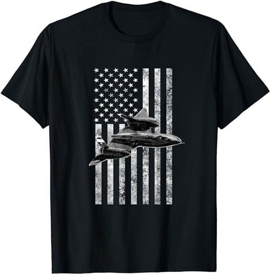 SR-71 Blackbird American USA Flag Tee - Military T-Shirt T-Shirt ...
