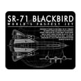 SR-71 Blackbird Mach 3 Schematic Mouse Pad 1/8 Thick: Computer ...