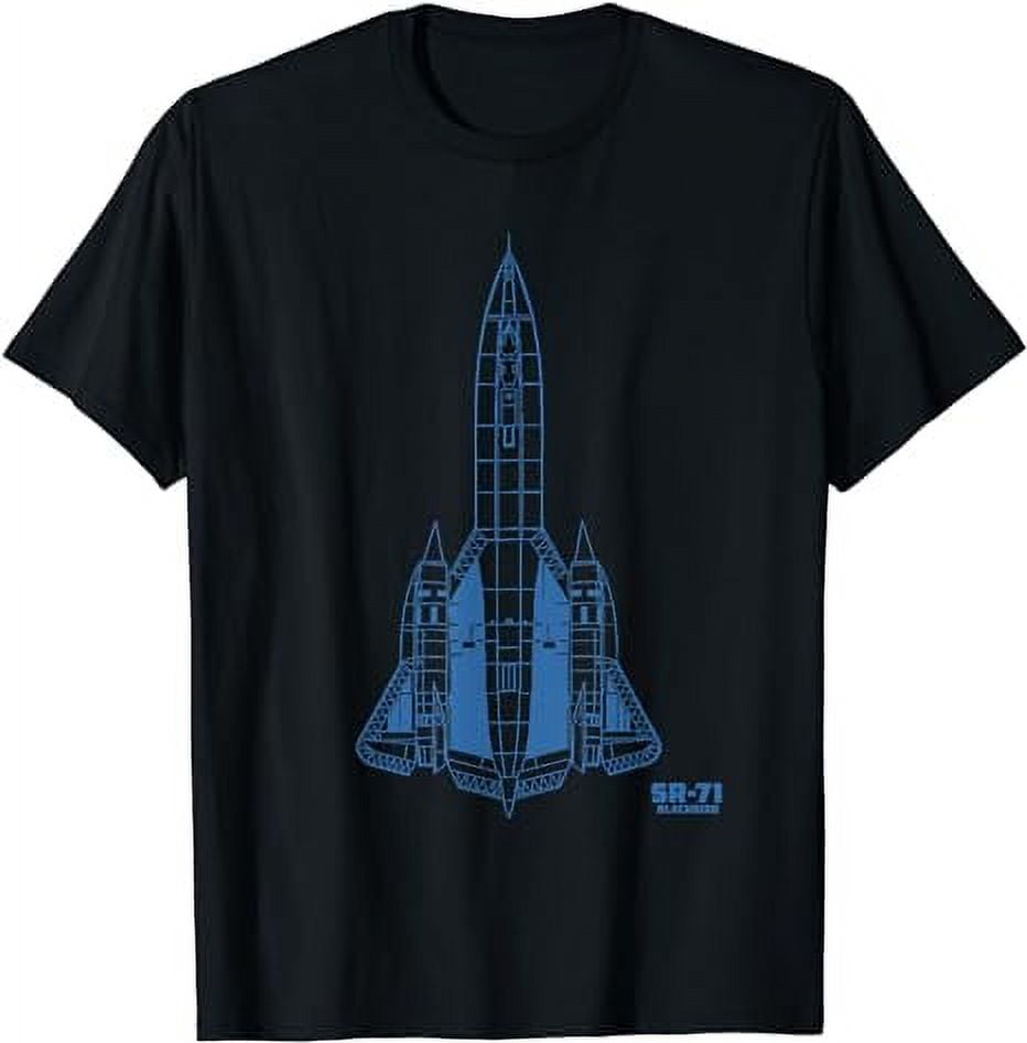 SR-71 Blackbird Spyplane Technical Drawing Blue - Walmart.com