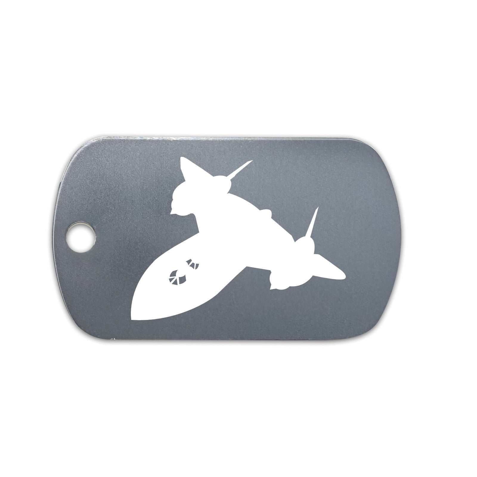 SR-71 Blackbird V2 GI Dog Tag Aluminum Keychain skunk works #2 - Silver ...