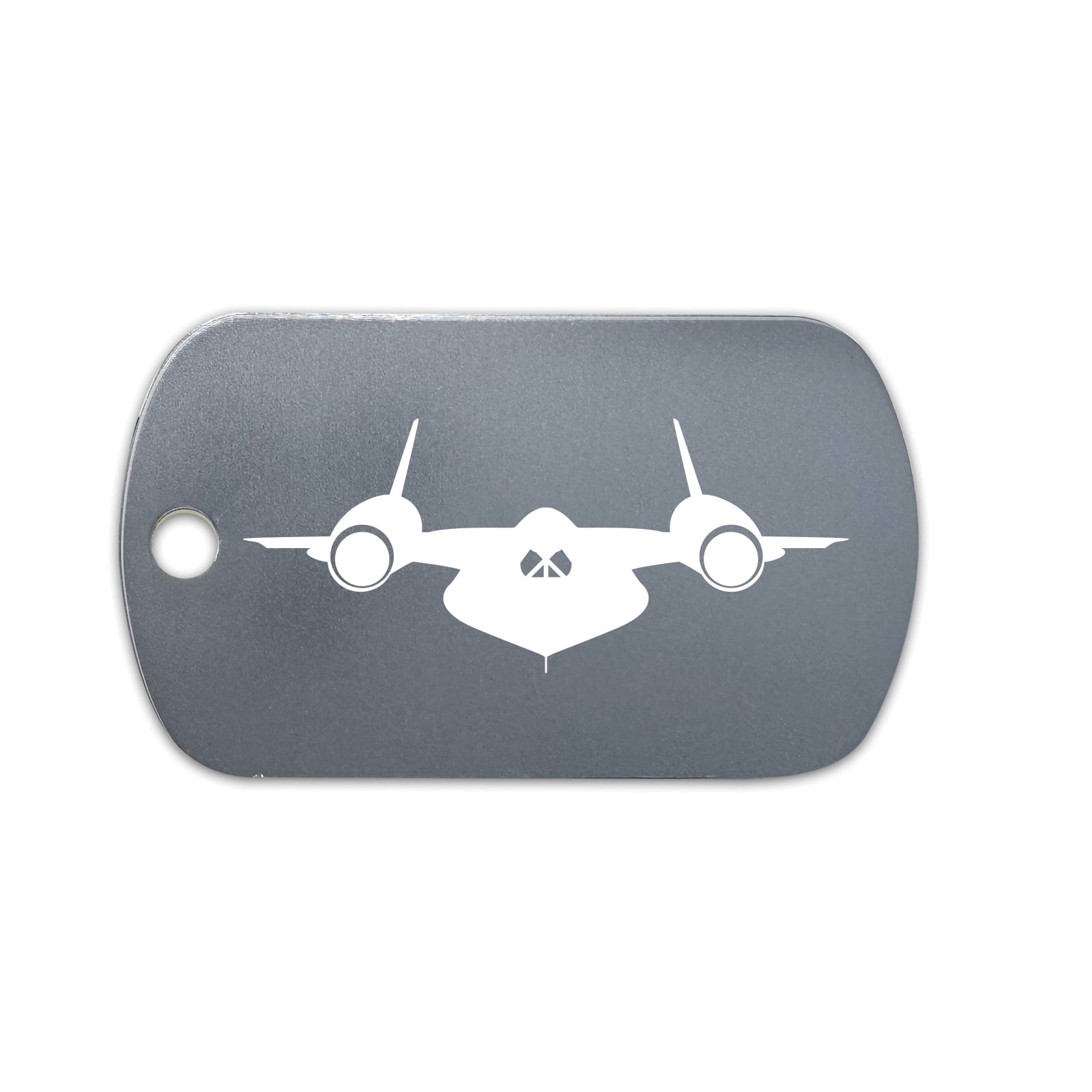 SR-71 Blackbird V3 GI Dog Tag Aluminum Keychain skunk recon - Silver ...