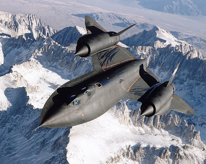SR-71 Blackbird in Flight Style - A - 24x36 Inch Glossy Laminated Aviation Poster - Stunning ...