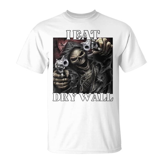 SR I Eat Drywall Cringe Hard Skeleton Meme T-Shirt - Walmart.com