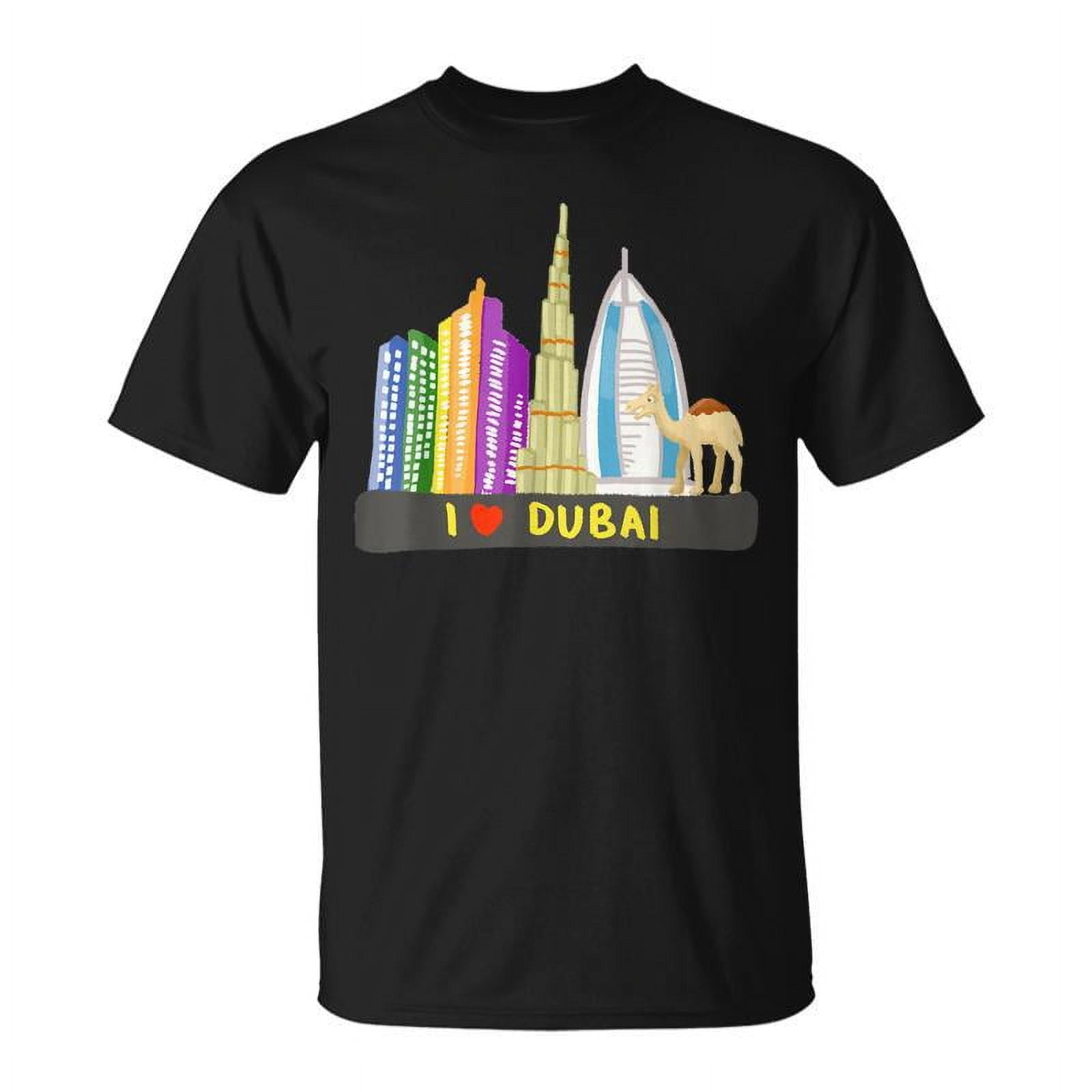 SR I Love Dubai Uae United Arab Emirates Skyscrapers Camel T-shirt ...