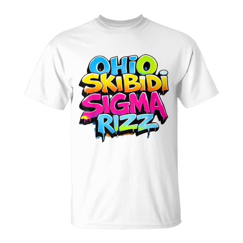 SR Skibidi Rizz Ohio Sigma Rizzler Graffiti T-Shirt - Walmart.com