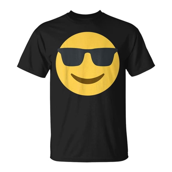 SR Smiling Emoticon Face With Sunglasses T-shirt - Walmart.com