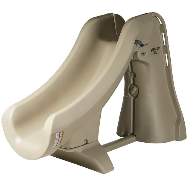SR Smith Slideaway Removable Inground Swimming Pool Slide - Taupe, Slip ...