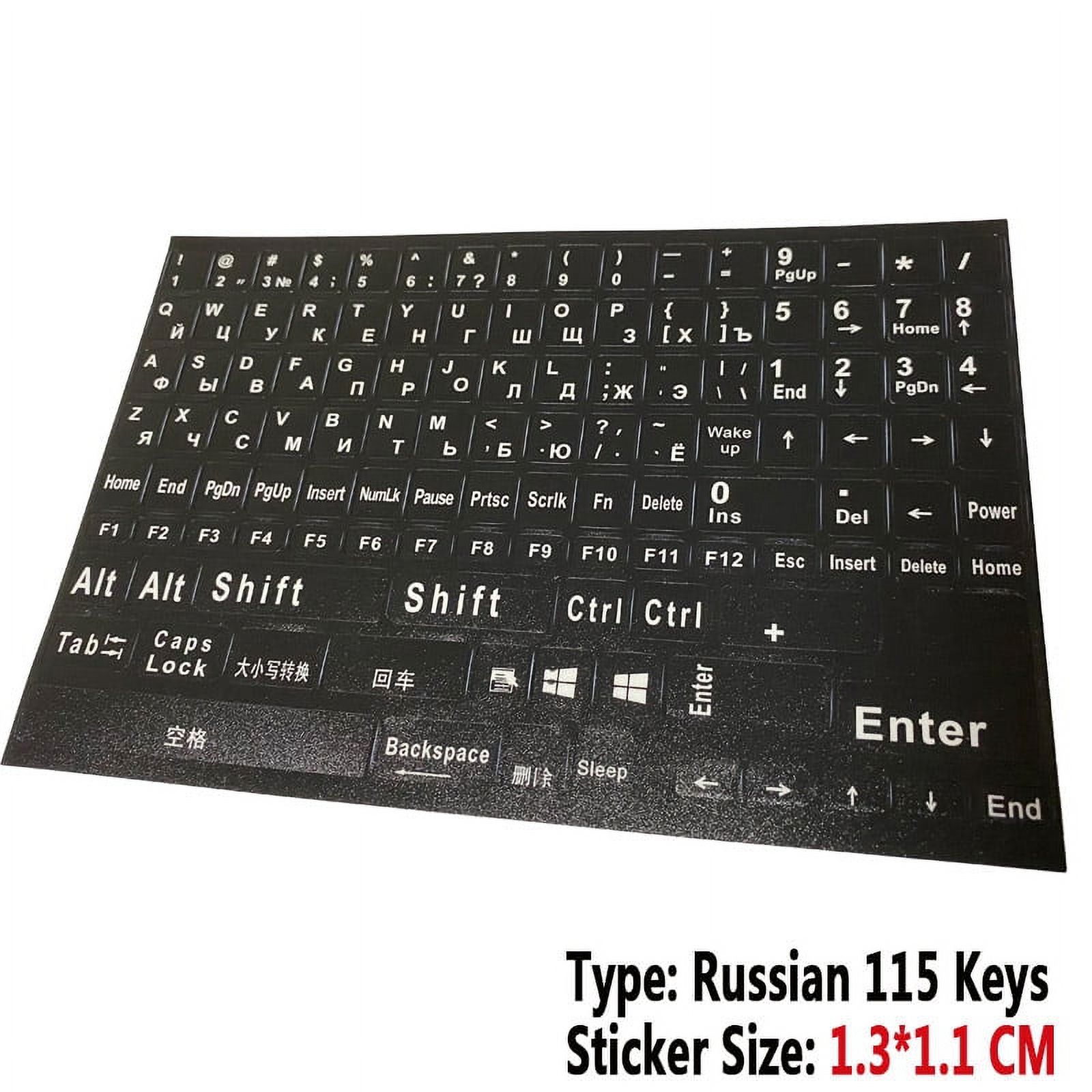 SR Standard Waterproof 12 Russian Language Cover Keyboard Stickers ...