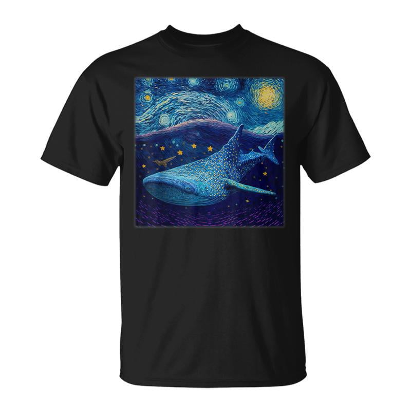 SR Surrealism Starry Night Whale Shark T-Shirt - Walmart.com
