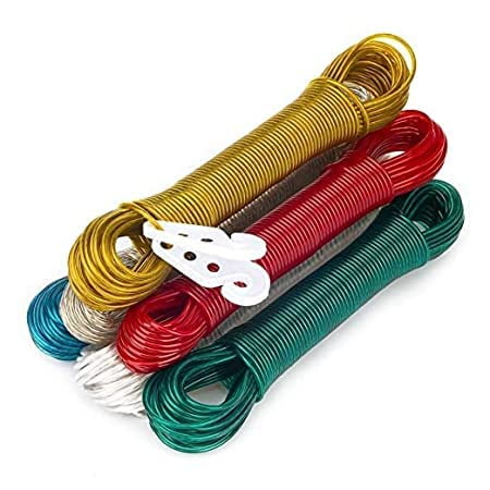 SR Traders Multipurpose PVC Coated AntiRust Steel Wire Rope Washing ...