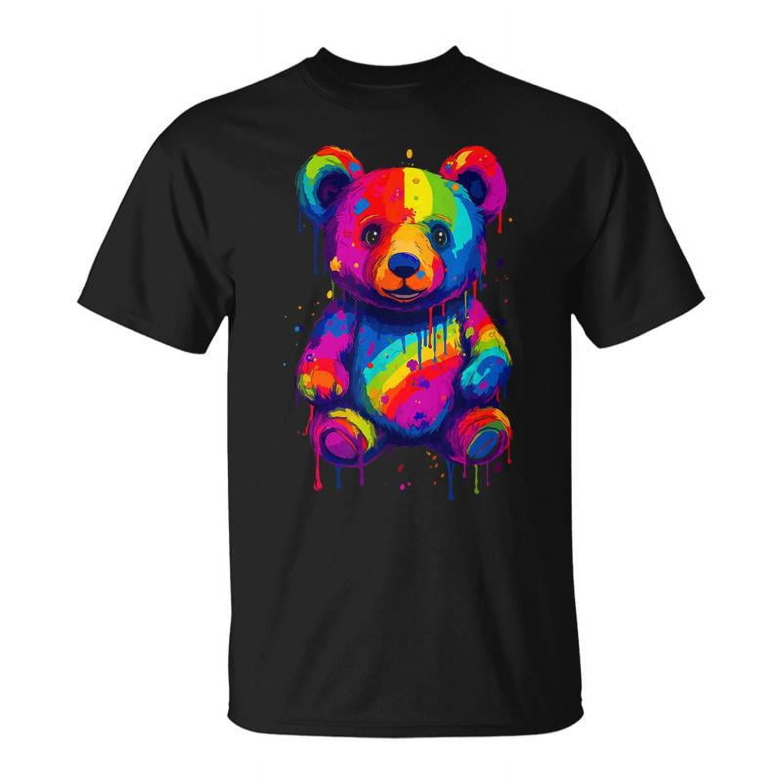 SR Trippy Raver Edm Techno Rave Psychedelic Teddy Bear T-shirt ...
