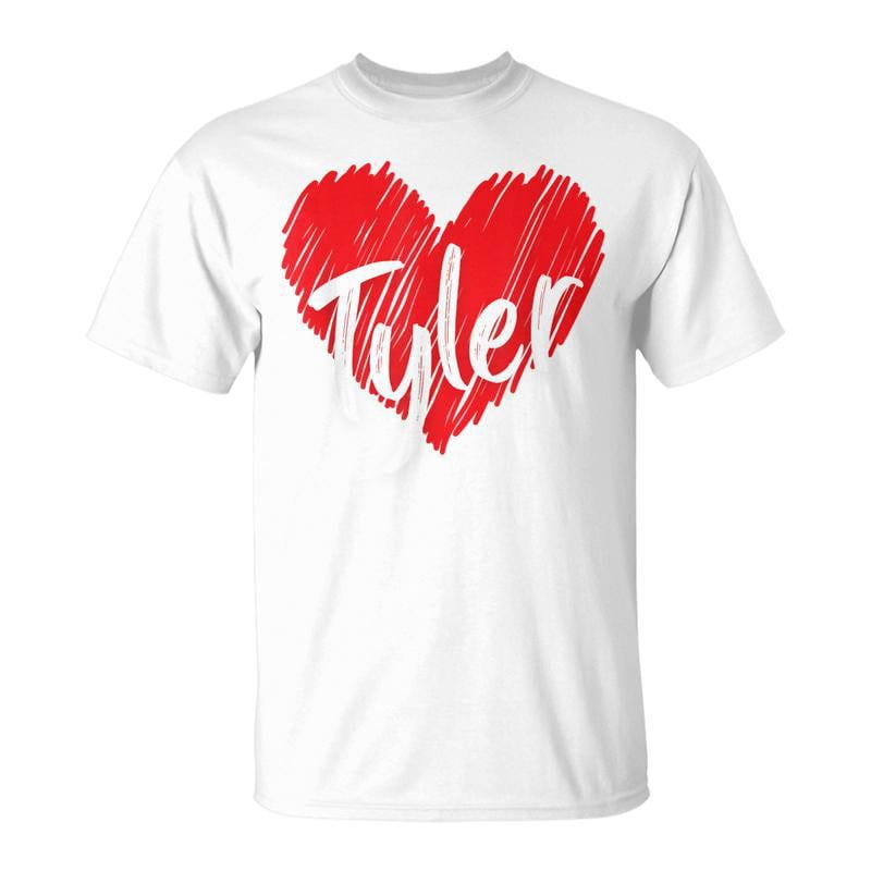 SR Tyler Personalized Name I Love Tyler Heart Vintage T-Shirt - Walmart ...